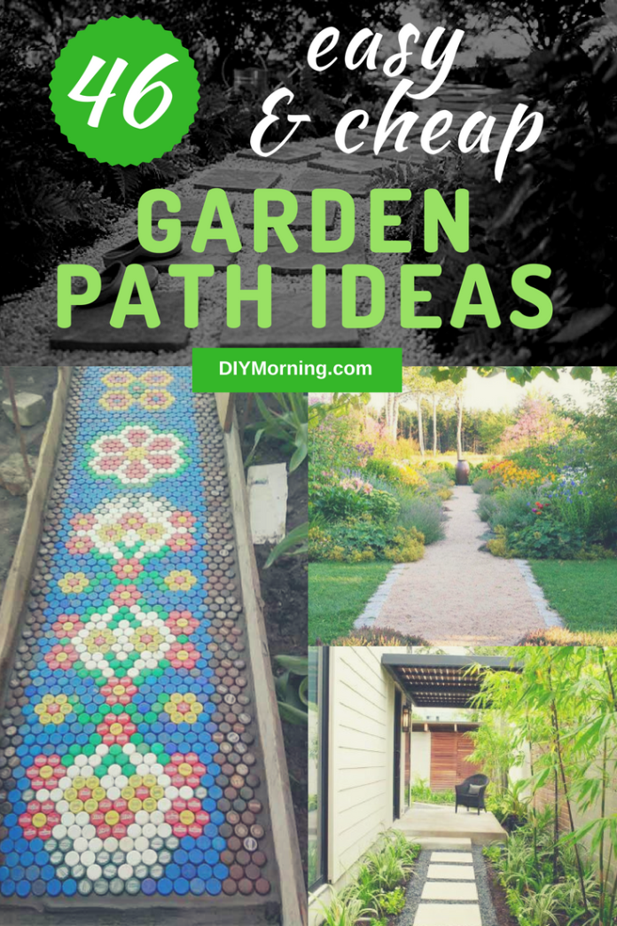 46+ Easy & Cheap Garden Path Ideas For Your Beautiful Garden