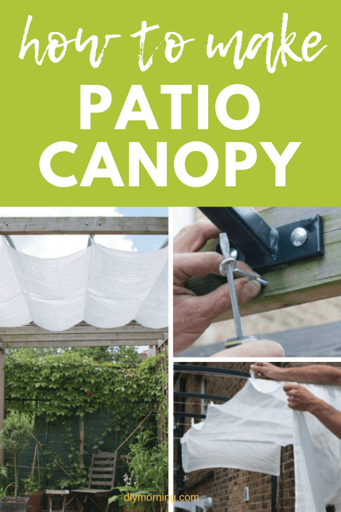 DIY Patio Canopy: How To Build a Simple & Cheap DIY Canopy - DIY Morning