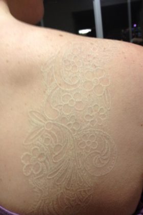 25+ Beautiful White Ink Tattoos That You Will Love It