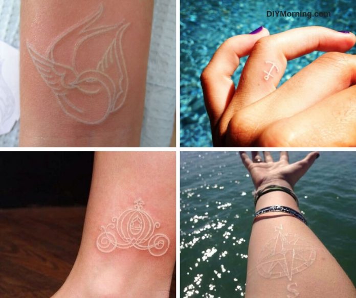25+ Beautiful White Ink Tattoos That You Will Love It