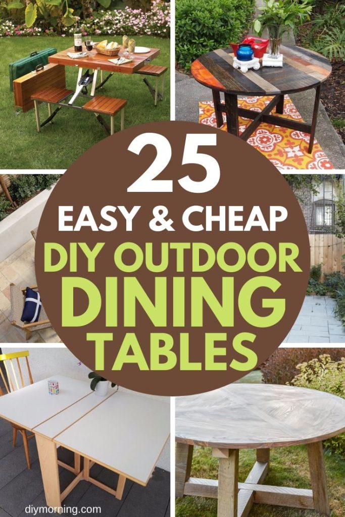 25+ Brilliant DIY Outdoor Dining Table Ideas and Projects (With Plans)