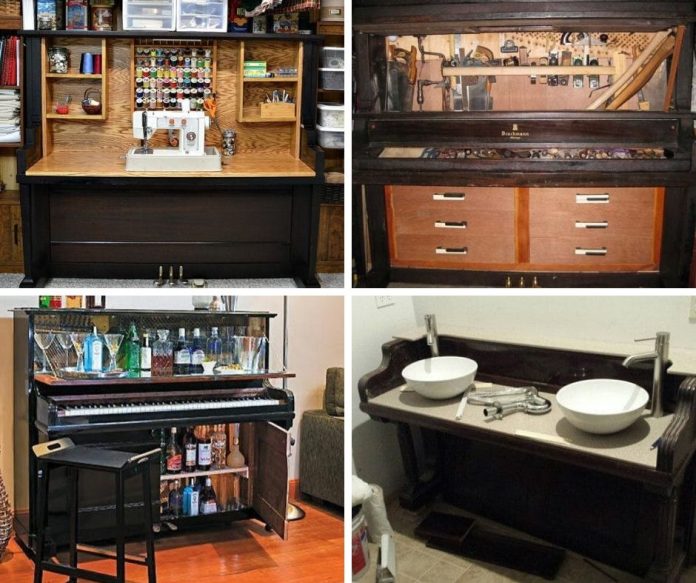 30 Creative Repurposed Old Piano Ideas and Projects - DIY Morning