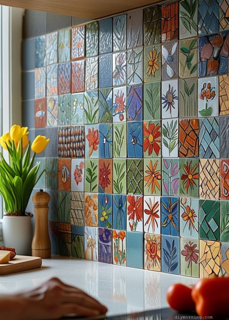 19+ Ceramic Tile Mosaic Kitchen Backsplash Designs & Ideas For 2026