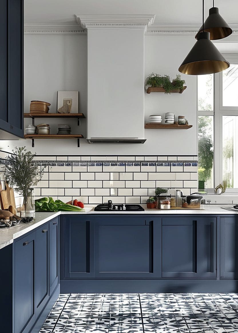 Unique Kitchen Tile Designs: Experiment with Size, Color, and Patterns