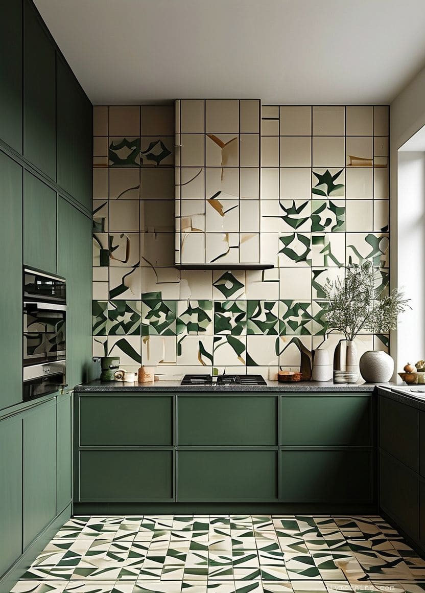 Unique Kitchen Tile Designs: Experiment with Size, Color, and Patterns