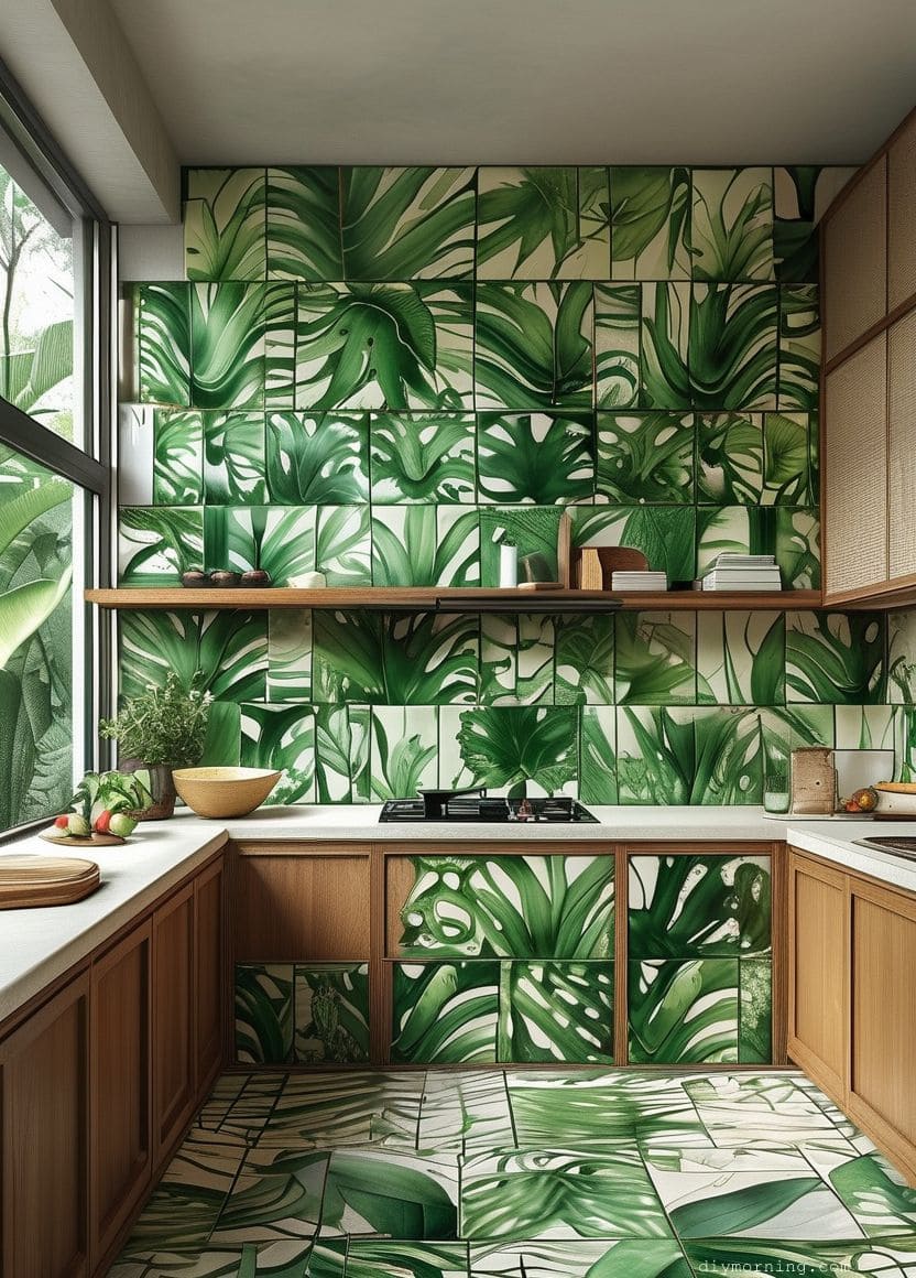 Unique Kitchen Tile Designs: Experiment with Size, Color, and Patterns