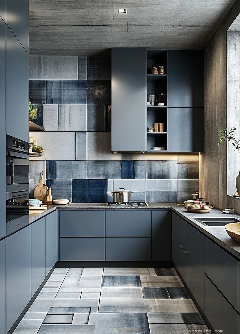 Unique Kitchen Tile Designs: Experiment with Size, Color, and Patterns