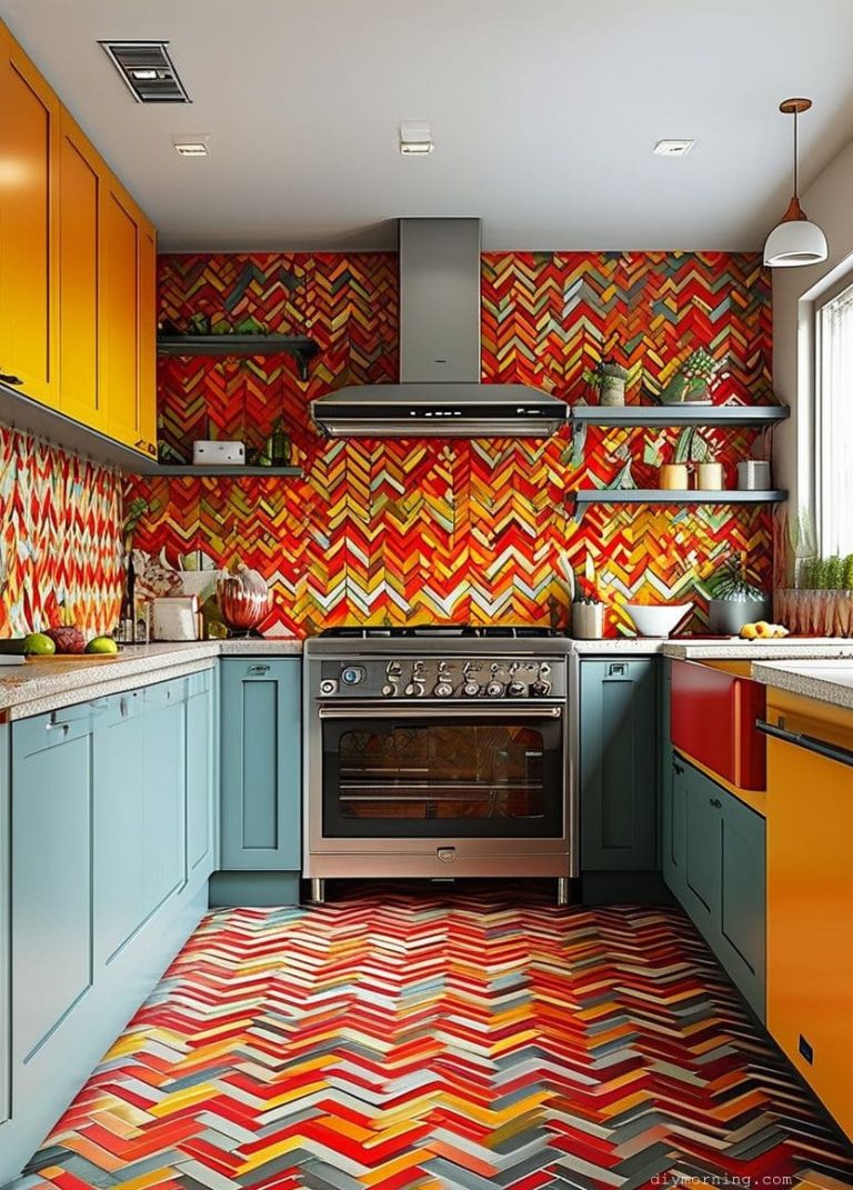 Unique Kitchen Tile Designs: Experiment with Size, Color, and Patterns