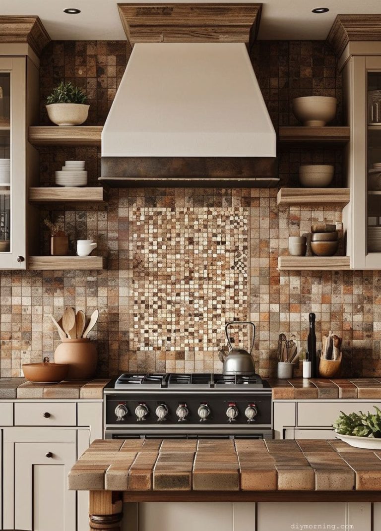 19+ Ceramic Tile Mosaic Kitchen Backsplash Designs & Ideas For 2026