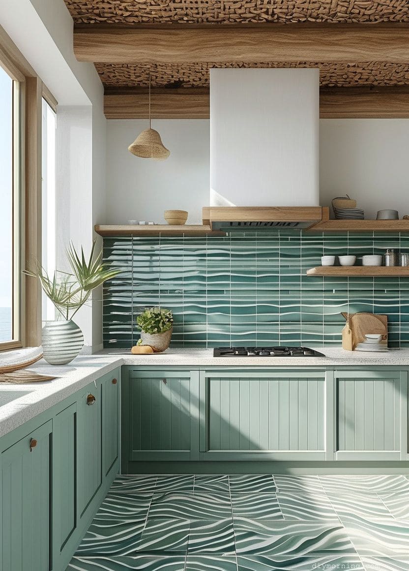 Unique Kitchen Tile Designs: Experiment with Size, Color, and Patterns