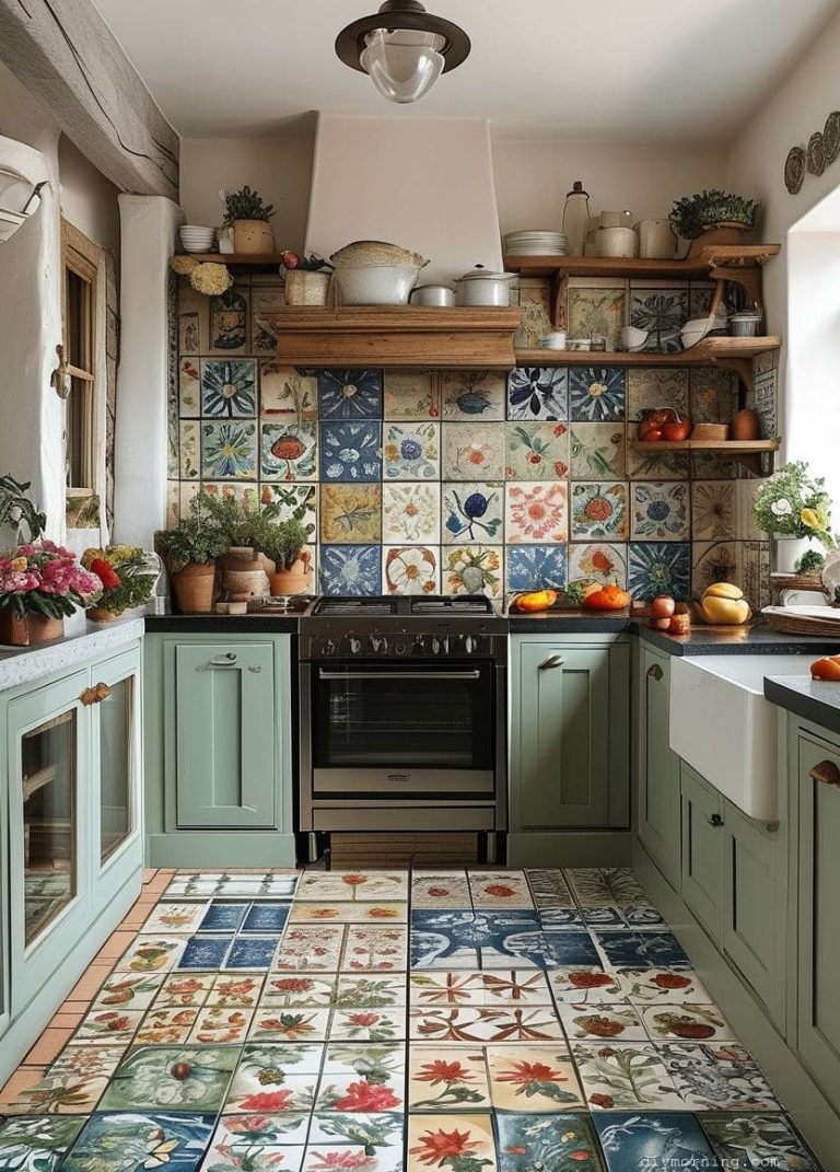 Unique Kitchen Tile Designs: Experiment with Size, Color, and Patterns